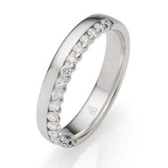 Palladium Vorsteckring mit Sternenhimmel Diamanten Hier kaufen